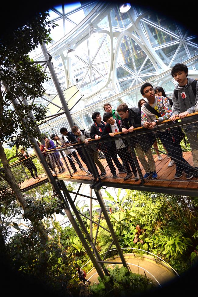 West Seattle students tour Amazon’s Spheres, now available for weekend ...